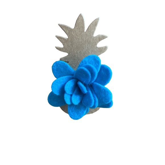 Accessories | New Turquoise Blue Felt Flower Lapel Pin | Poshmark